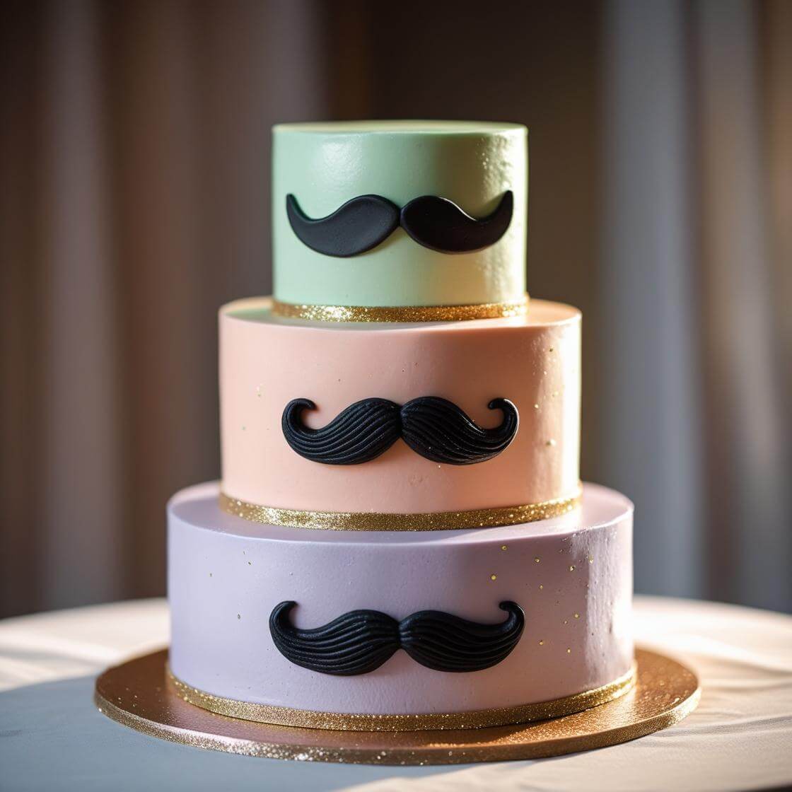 Top 10 Mustache Theme Cake Design Ideas